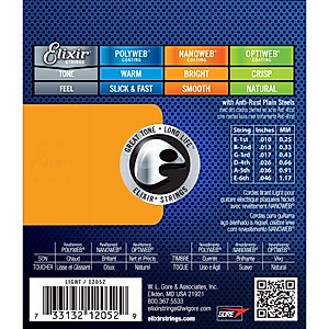 Elixir Nanoweb Electric Guitar Strings | 3 Pack | Light | 10-46