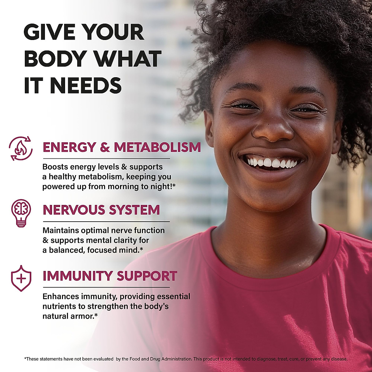 Vitamin B Complex for Men & Women - Made in USA - 11-in-1 B-Complex: B1, B2, B3, B5, B6, B7, B8, B9, B12 with Vitamin C, Choline, Inositol - Energy, Brain & Heart Support Supplement, 60 Vegan Capsules