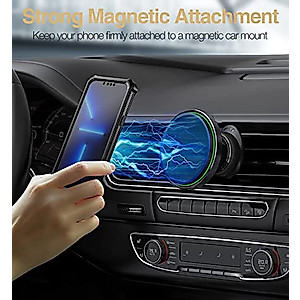 Dexnor Magnetic Case for iPhone 13 Pro Max, Compatible with MagSafe, [Built in Screen Protector and Kickstand] Full-Body Heavy Duty Case Protective Cover for iPhone 13 Pro Max 6.7 Inch Black