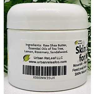 Urban ReLeaf Skin Silk for Men! Heal Dry, Irritated Skin & Overworked Hands. Soothe Shaved Faces, Necks, Heads! 100% Natural, Vegan. Man Dad Fathers Gift