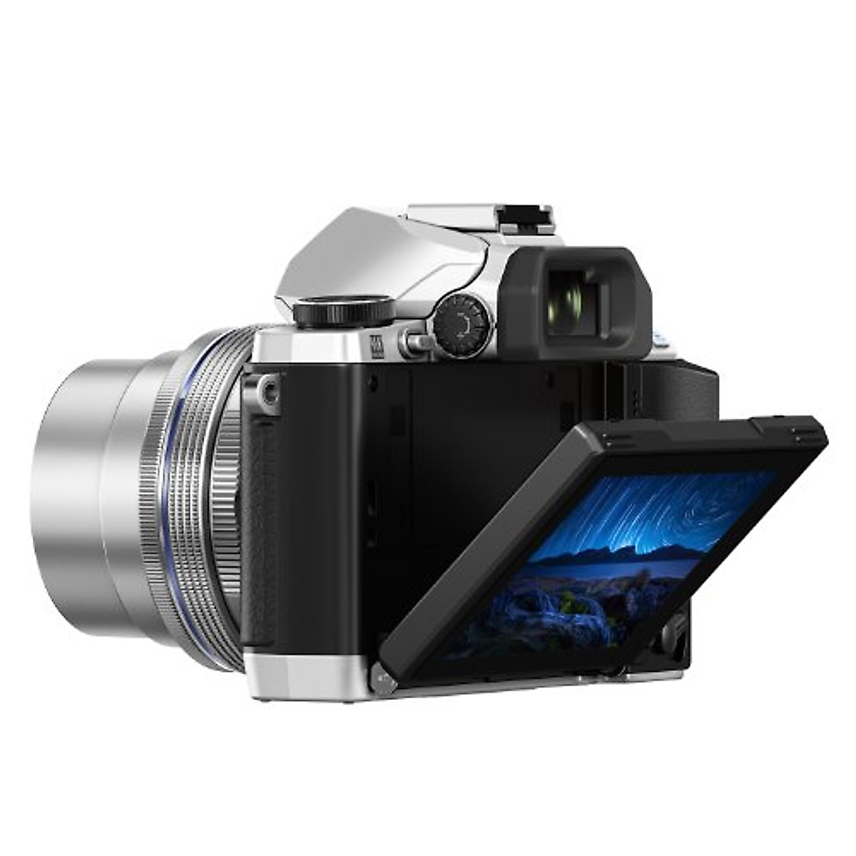 Olympus OM-D E-M10 with M.Zuiko ED 14-42mm 1:3.5-5.6 EZ Lens - Silver - International Version (No Warranty)