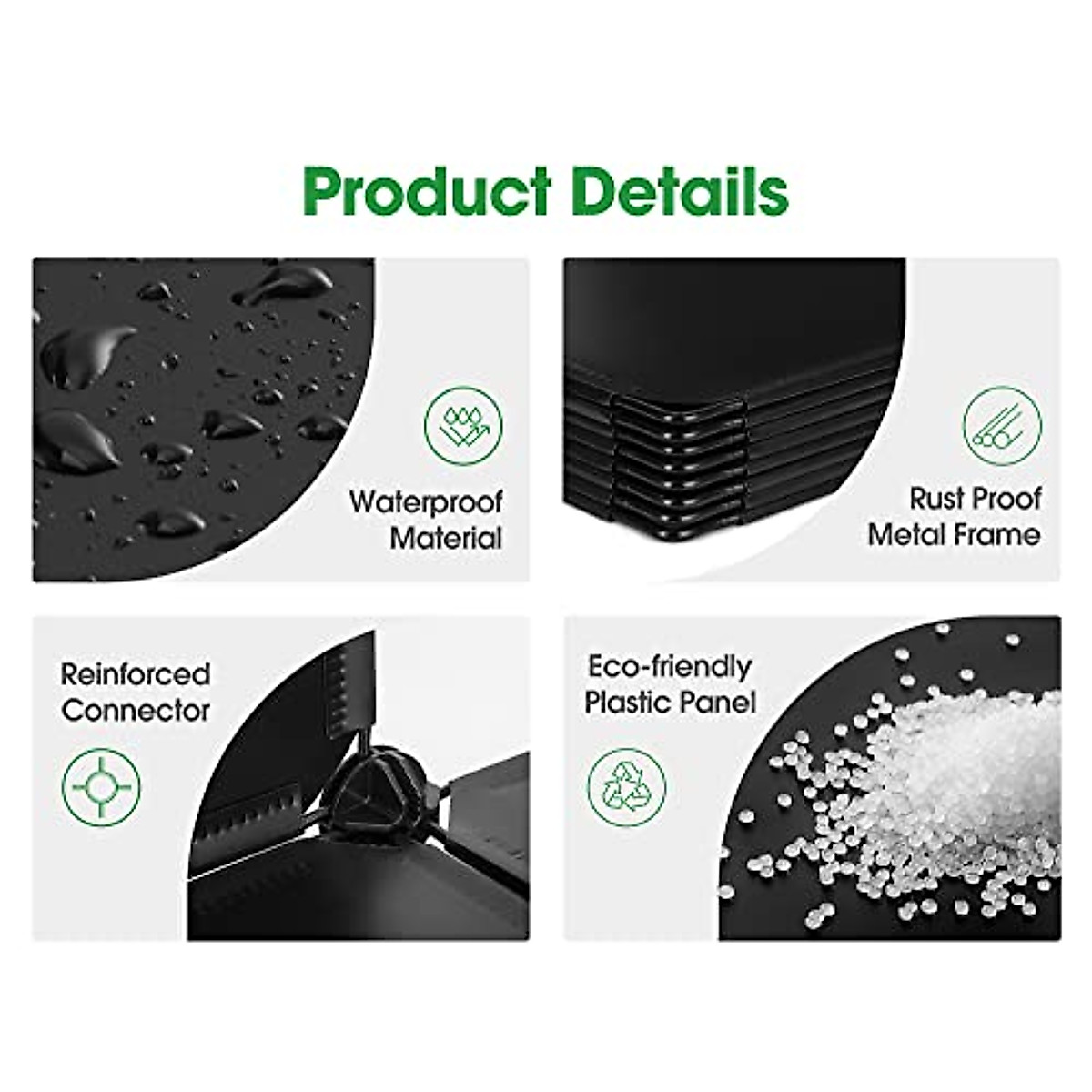 Puroma Stackable Shoe Storage Organizer Cabinet, 12-Cube Plastic Shoe Storage Rack Durable Modular Shoe Cabinet with Wooden Mallet DIY for Home, Office, Bedroom（Black