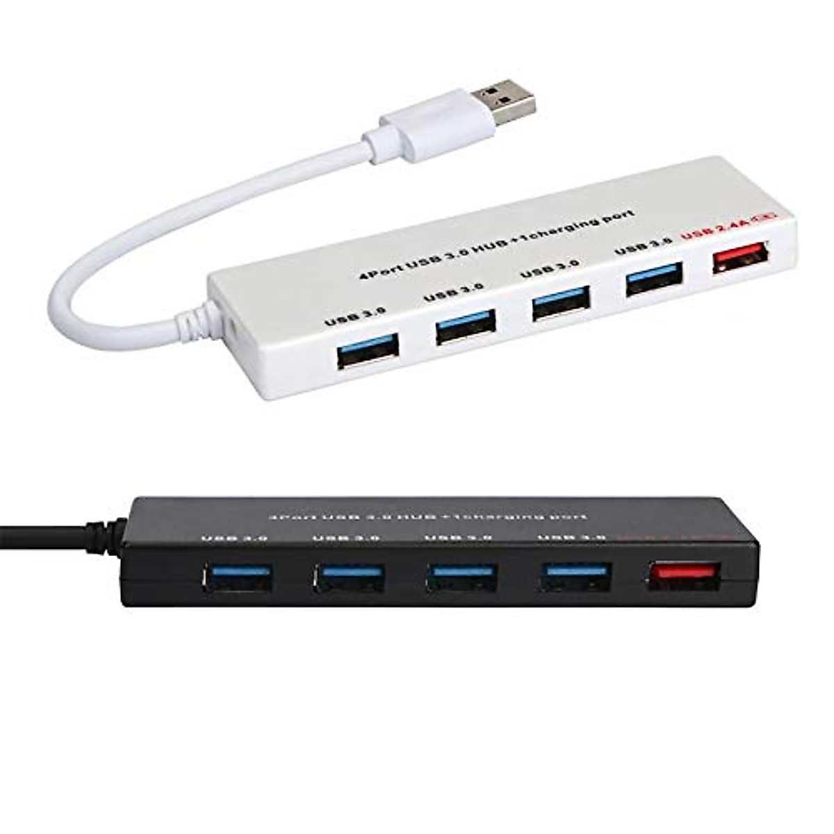 Lysee USB Cables - HL 2017 Portable USB 3.0 4-Port High Speed Hub with USB1.1/2.0 1 Charging Port oct17 - (Color: White, Length: < =0.5m)
