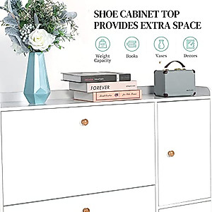 Chnnmbrn Shoe Storage Cabinet with 3 Flip Drawers & 1 Seat,Freestanding Shoe Rack,Shoe Storage Organizer for Entryway, Storage Cabinet for Pumps,Slippers,Boots.