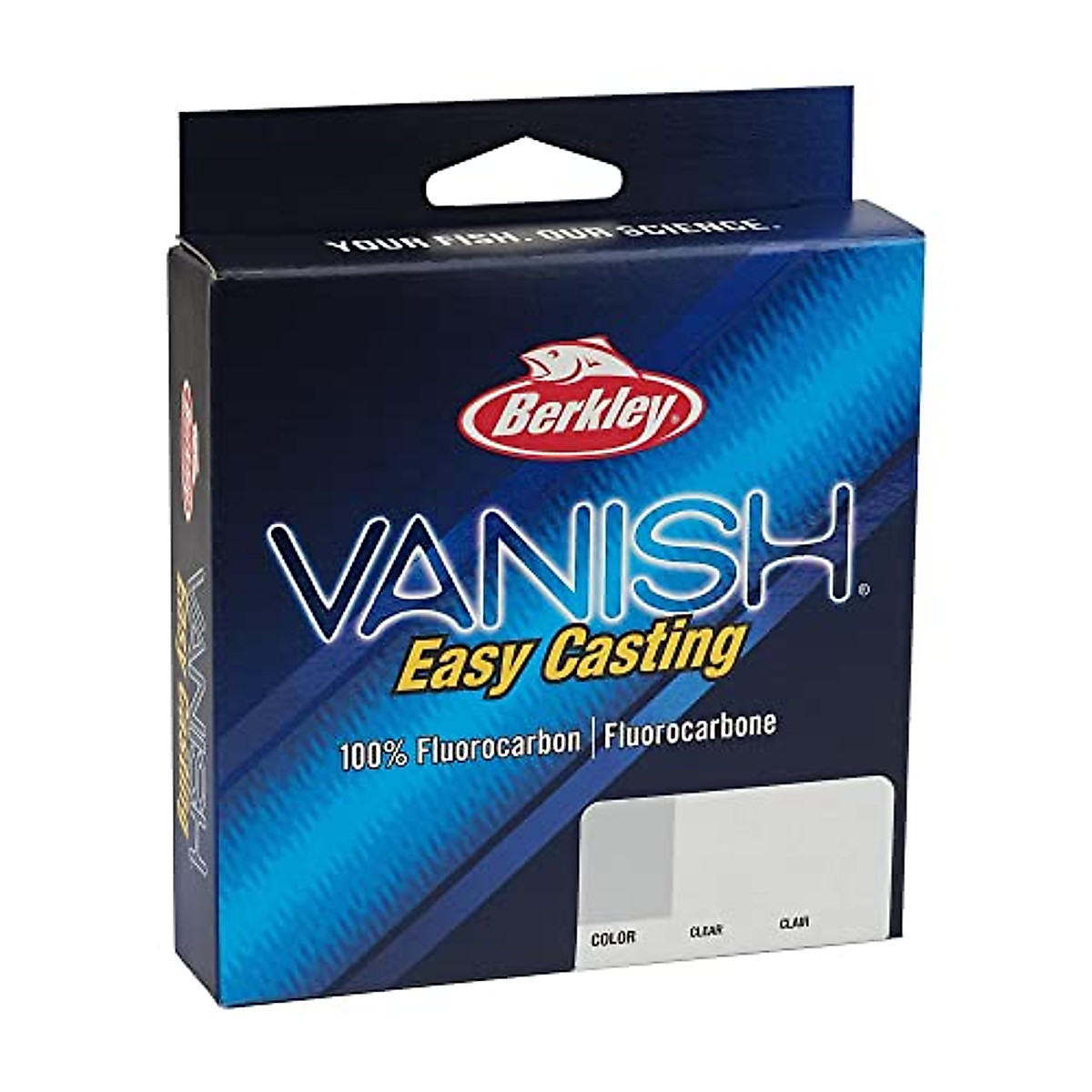 Berkley Vanish®, Clear, 20lb | 9kg, 250yd | 228m Fluorocarbon Fishing Line, Suitable for Saltwater and Freshwater Environments