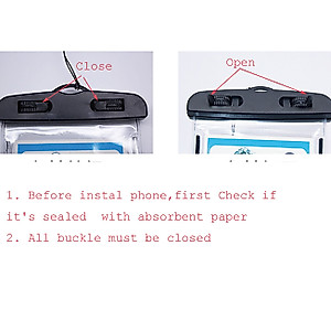 Universal Waterproof Case,iBarbe Cellphone Dry Bag Pouch Compatible with Apple iPhone XR X XS MAX 8 7 6s 6 Plus SE 5s 5c 5, Galaxy s8 s7 s6 edge, Note 5 4, LG G6 G5, diagonal Devices up to 6.5"(black)