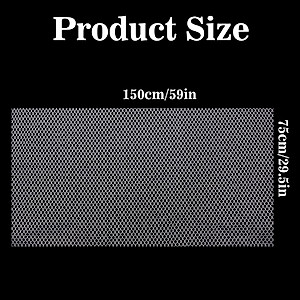 29.5 x 59 Inch White Mesh Fabric Slightly Stretchy for Sewing Projects, Shopping Bag, Backpack Pocket and Straps and Netting Clothes