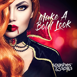 Vivid Black and Red Lipstick - 2 Pack Combo - Bold, Translucent, No Sheen Lip Color With Matte Finish - Makeup and Cosmetics by Splashes & Spills