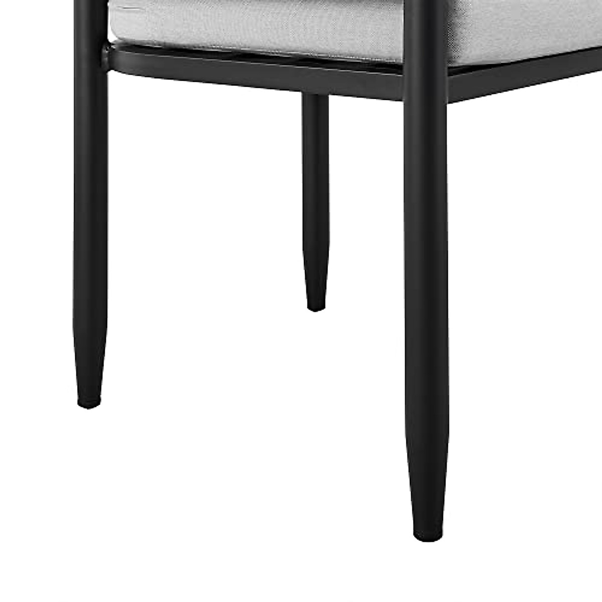 Armen Living Felicia Modern Outdoor Patio Dining Chair, Standard, Black