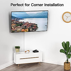 Full Motion TV Wall Mount Brackets for Most 26-55 Inch LED LCD Flat Curved Screen Monitors TVs, Single Articulating Arm TV Mount Swivel Tilt Extension, Max VESA 400X400mm Up to 88lbs by Pipishell