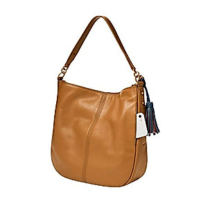 Fossil Women's Jolie Leather Hobo Purse Handbag, Tan