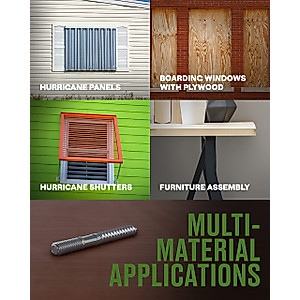 Hillman Group Hanger Bolt, Hurricane Hardware, 25 Pieces, Rust-Resistant, Durable, Headless Fasteners, (1/4" x 2 1/2") Stainless Steel (707316)