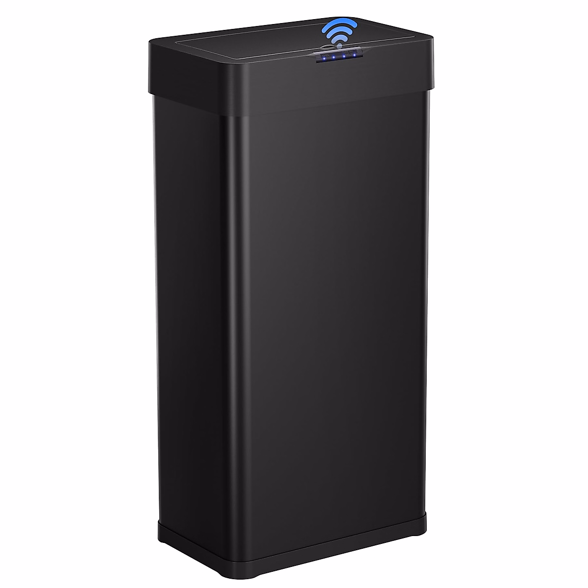 Arlopu Automatic Trash Can,Sensor Motion Stainless Steel Garbage Bin, Touchless Smart Waste Bin, W/Stay-Open, Soft Close Lid, Display Light for Kithchen, Living Room, Office (Black, 21.1gal)
