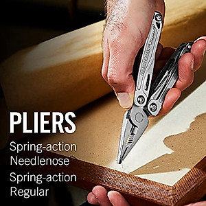 LEATHERMAN, Wingman Multitool with Spring-Action Pliers and Scissors, Stainless Steel with Nylon Sheath