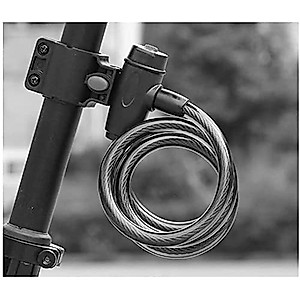 VIGAT Steel Cable Lock Mountain Bike Bicycle Lock Anti-Theft Key Lock Riding Equipment Cycling Accessories, Black