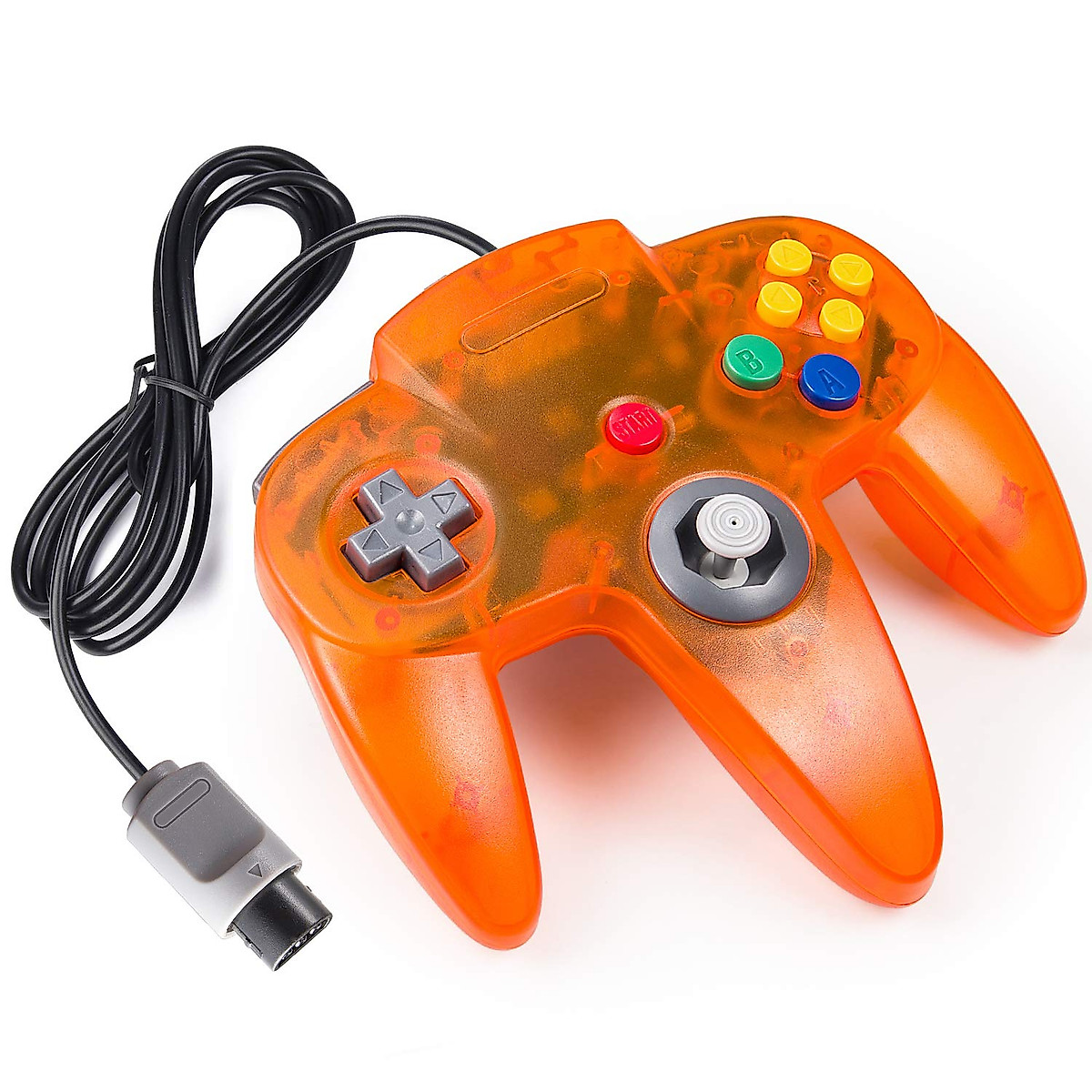 miadore Classic N64 Controller Joystick Remote for N64 Video Game System N64 Console-Clear Orange