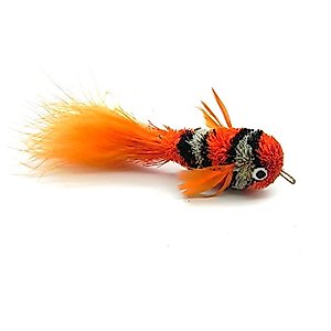 Cat Toy Teaser Wand Refill - Clownfish Katfly® (Orange)