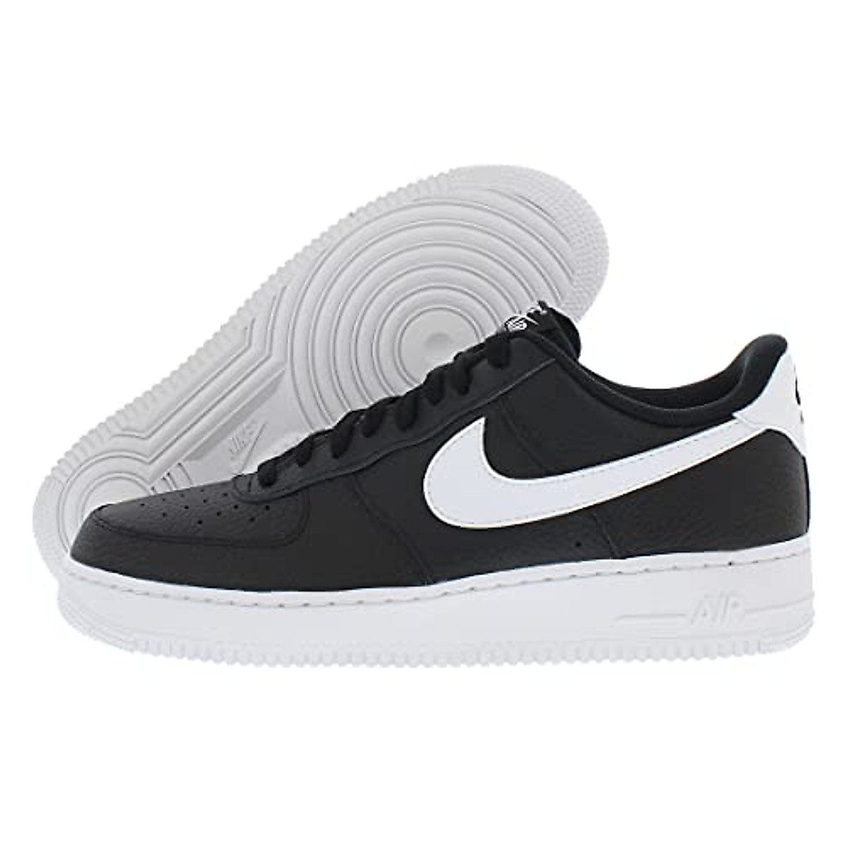 NIKE Men's Low-Top Sneakers Basketball Shoe, Black White, 10.5