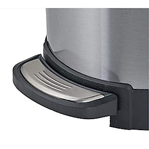 Superio Stainless Steel Garbage Pail-Narrow Small Trash Can with Lid for Bedroom, Bathroom and Office (2.6 Gallon)