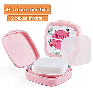 80PCS Nail Polish Remover Pads in Box, Easy to Carry | Instant Removal | Lint Free Nail Polish Wipes for Natural Air-dried Water/Oil Based Nail Polish Soak Off