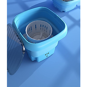Portable Washing Machine - Foldable Mini Small Portable Washer Washing Machine with Drain Basket for Apartment,Travel, Underwear, Personal, Baby