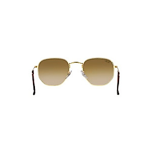 Ray-Ban RB3548 Hexagonal Sunglasses, Gold/Clear Gradient Brown, 54 mm