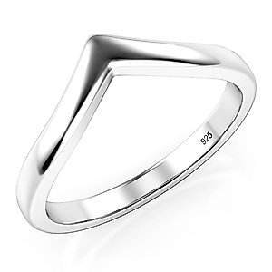 Metal Factory Sz 7 Sterling Silver 925 Chevron Stackable Ring