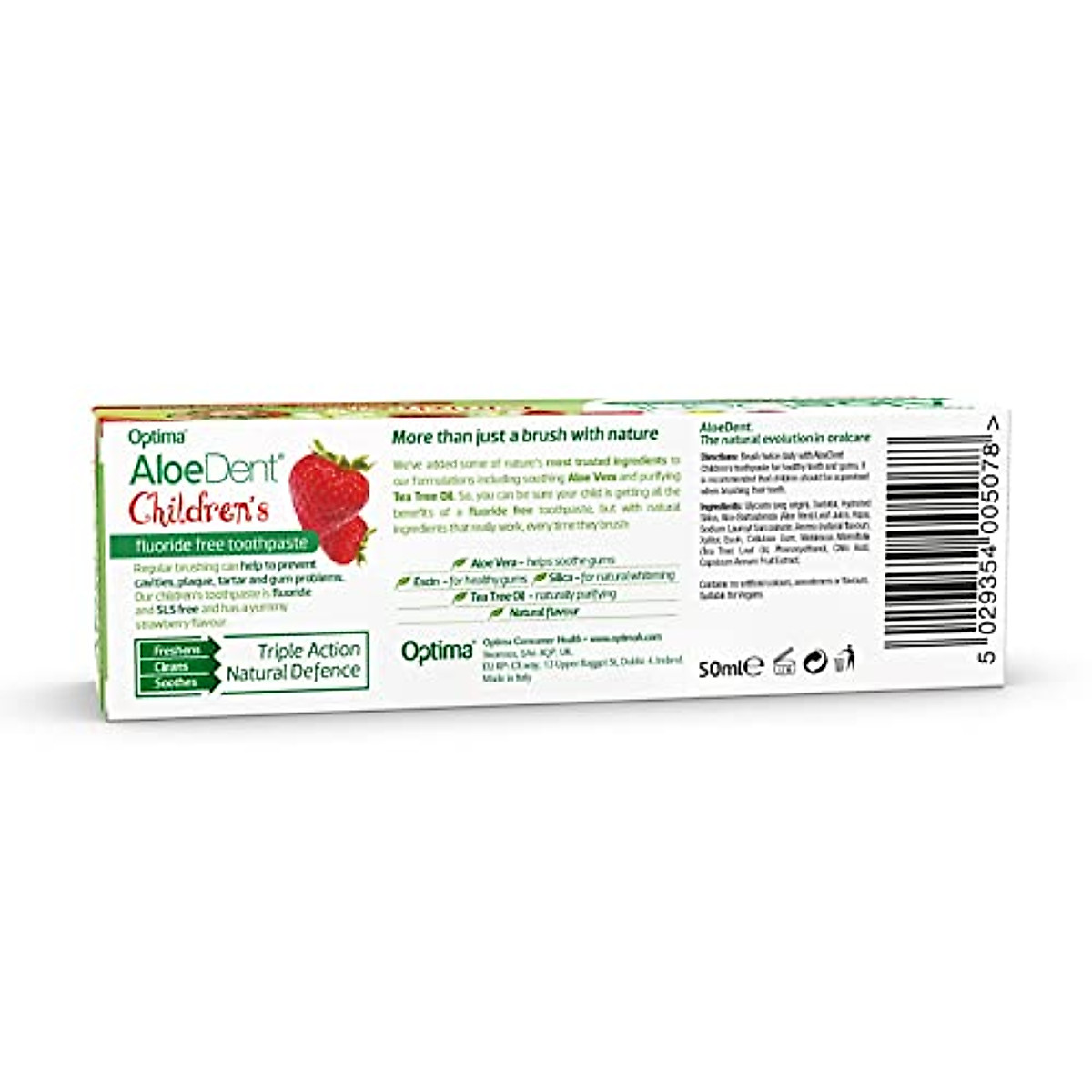 AloeDent Children's Strawberry Toothpaste - 50ml