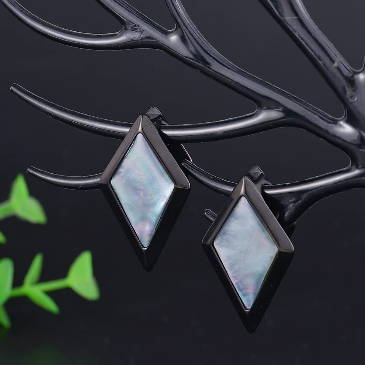 ERKUOO 1 Pair Diamond Ear Heavy Hanger Weights for Stretched Ear Gauges Stainless Steel Dangle Plugs Tunnels Body Piercing Jewelry Earrings 9/16"(14mm)