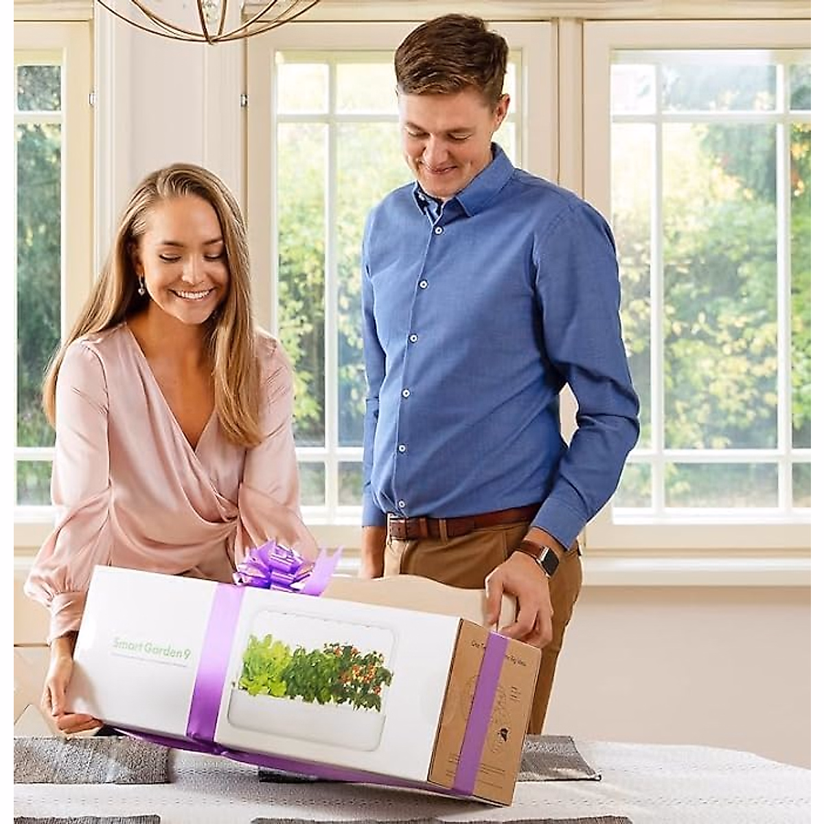 Click & Grow Indoor Herb Garden Kit with Grow Light | Easier Than Hydroponics Growing System | Smart Garden for Home Kitchen Windowsill | Vegetable & Herb Garden Starter Kit with 9 Plant pods, Gray