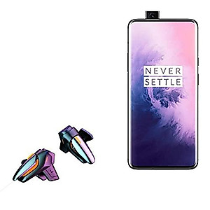 BoxWave Gaming Gear Compatible with OnePlus 7T Pro (Gaming Gear by BoxWave) - Touchscreen QuickTrigger, Trigger Buttons Quick Gaming Mobile FPS for OnePlus 7T Pro - Jet Black