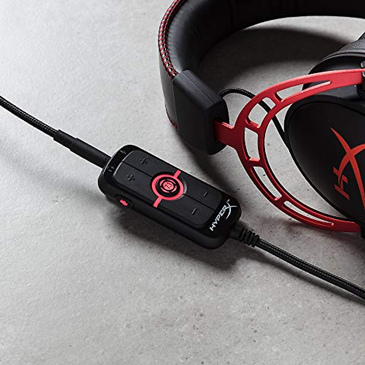 HyperX Amp USB Sound Card - Virtual 7.1 Surround Sound - Works with PC/PS4 - Plug and Play Audio Upgrade for Stereo Headsets (HX-USCCAMSS-BK)