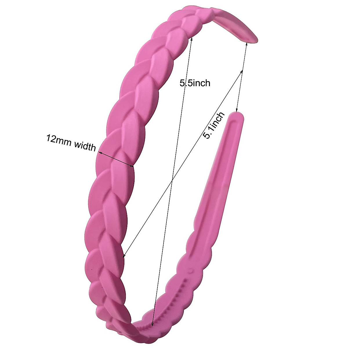 Springtime 12pcs Hard Headbands with Teeth for Girls Women Thin Plastic Hair Headbands for Teens Lady