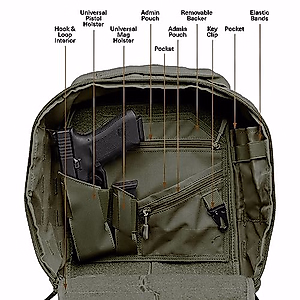 BattlePack Elite | Standalone and Tactical Vest Backpack | Combat Veteran Owned Company | 1 Day Assault Pack | Outdoors Pack Ranger Green