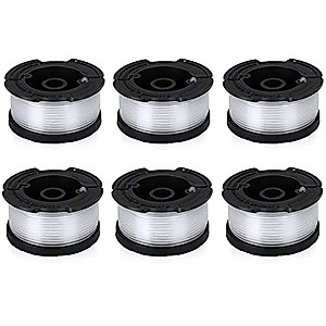TOPEMAI AF-100 Spool Compatible with Black & Decker AF-100-3ZP, AF100,AF-100-BKP,AF-100-2,GH900 GH600 String Trimmer, 0.065" 30ft Trimmer Line Replacement (6 Spool + 1 Cap and Spring + 1 Goggles)