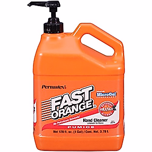 Scott Blue Shop Towels in a Box - 200 Sheets & Permatex 25219 Fast Orange Pumice Lotion Hand Cleaner with Pump, 1 Gallon