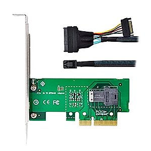 Cablecc PCI-E 3.0 4.0 to SFF-8643 Card Adapter and U.2 U2 SFF-8639 NVME PCIe SSD Cable for Mainboard SSD