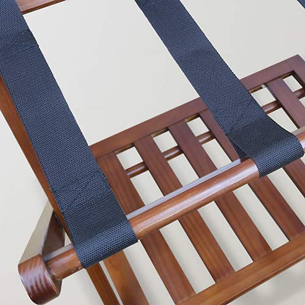 Casual Home Luggage Rack, Walnut, Solid Wood