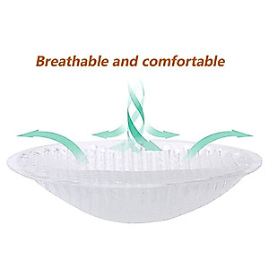 ericotry 1Pair Transparent Breathable Silicone Perforated Bra Inserts Booster Insert Pads Swimsuits Bikini Chest Pad Breast Pads for Women Lady Girls