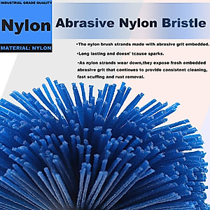 Mixiflor 7 Pack Abrasive Nylon Wheel Brush for Drill with 1/4" Shank, (80 120 180 240 320 400 600 )Grits, Nylon Abrasive Wheel Perfect for Removal of Rust/Corrosion/Paint