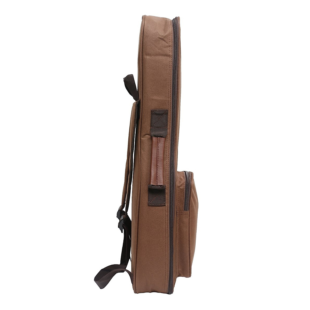 HOT SEAL 10MM Leather Handles Thick Durable Colorful Ukulele Case Bag with Storage (23/24in, Light blue)