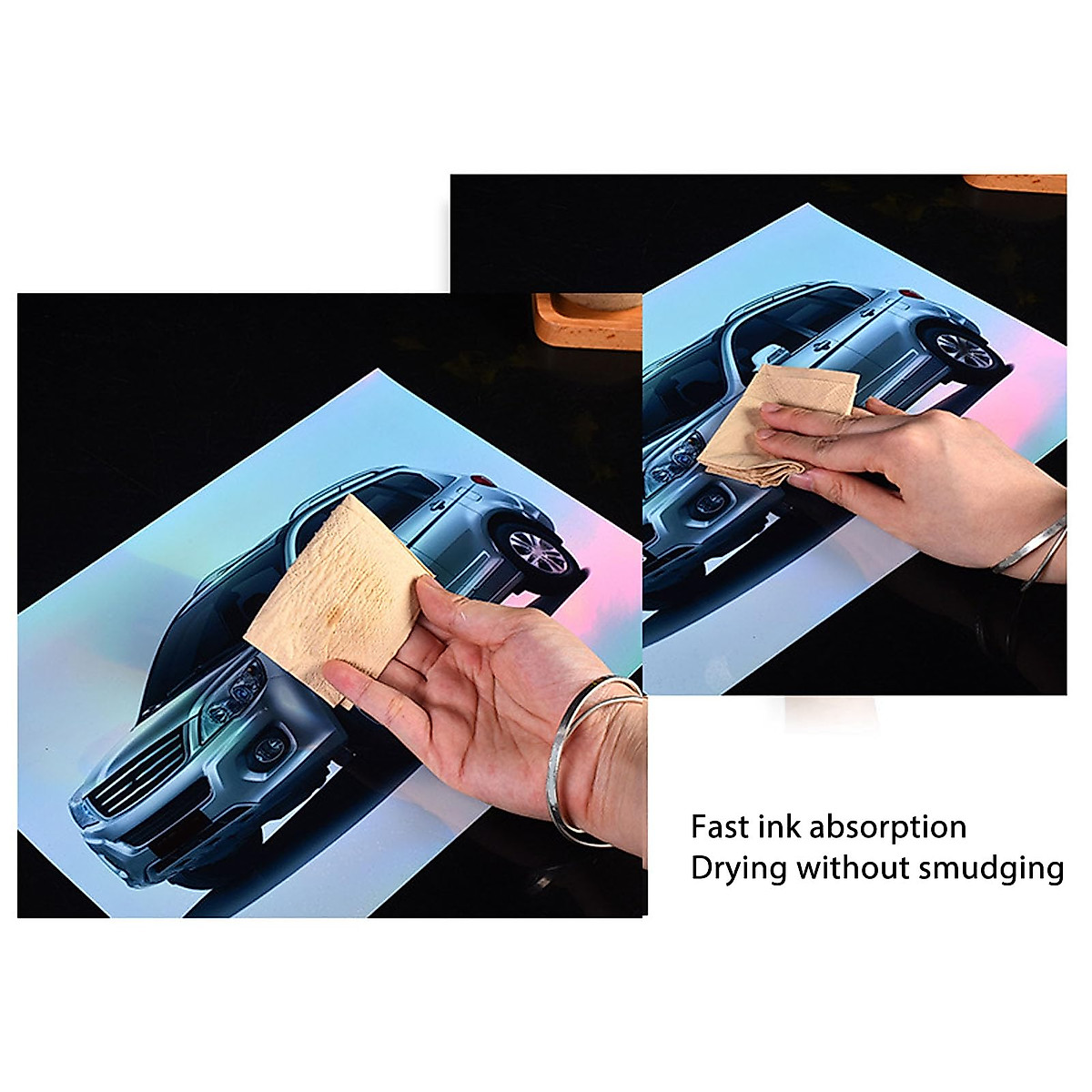 Printable Holographic Sticker Paper A4 Printing 20 Sheets Ink for Laser Printing Paper Stickers Self Adhesive Quick Drying Scratch Resistant 11.7X8.3In Inkjet Printer Paper