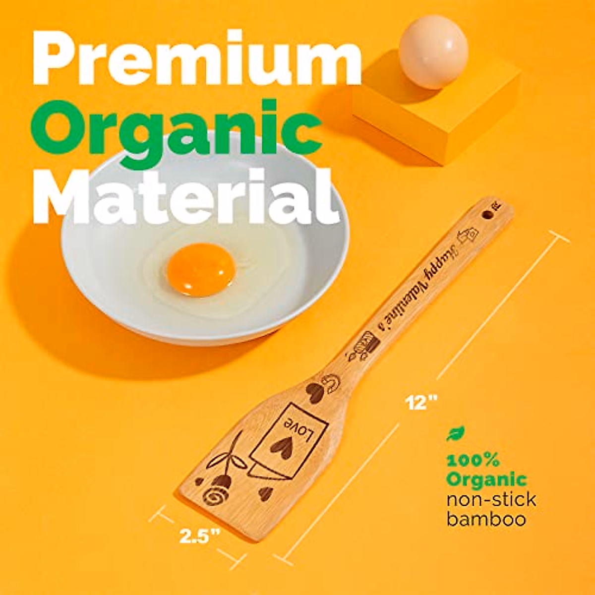 Riveira 6-piece Wooden Spoons For Cooking, Unique Valentines Day Gifts For Her, Valentines Day Gifts For Mom, Valentines Day Gifts For Girlfriend, Valentines Day Kitchen Decor - Valentines Decorations