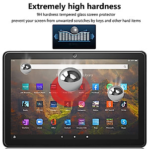 Warmyee [2 Pack] Screen Protector for Amazon Fire HD 10/Fire HD 10 Plus/Fire HD 10 Kids/Fire HD 10 Kids Pro Tablet, Anti Glare Filter 10.1in(11th Gen, 2021 Released), Tempered Glass