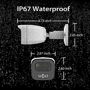 honic 24/7 Full-Color 5MP HD TVI/AHD Wide Angle Analog CCTV Camera, Indoor Outdoor Color Night Vision Waterproof Bullet Security Surveillance Camera