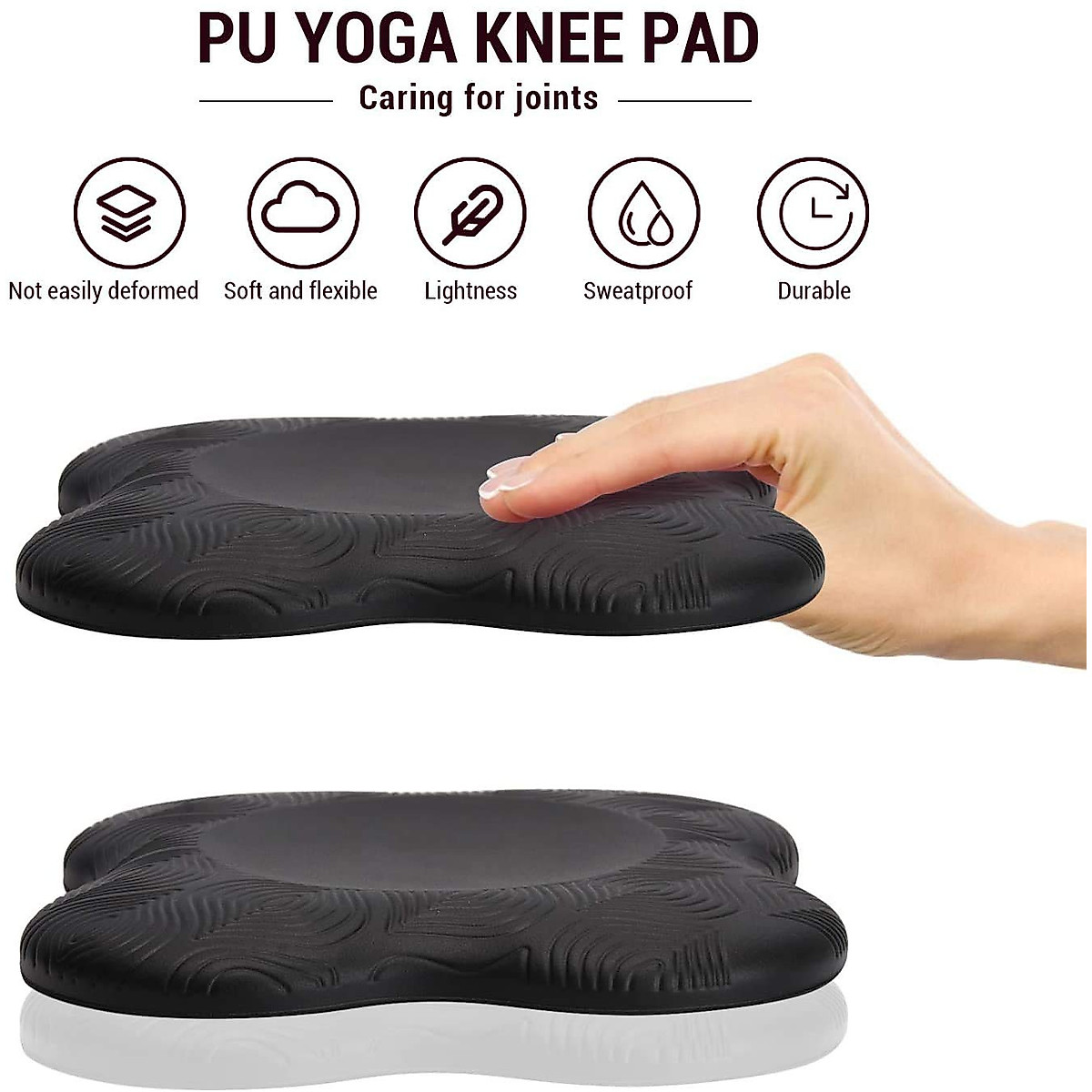 Zealtop Yoga Knee Pad Cushion Extra Thick for Knees Elbows Wrist Hands Head Foam Yoga Pilates Work Out Kneeling pad(Light Blue)