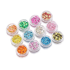 12 Bottles/Pack Flower Animal Fruit Resin Filling Glitter Soft Clay for DIY Epoxy Resin Mold Decor Nail Art Jewelry Making Tools (Animal)