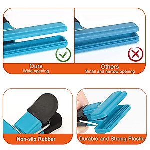 TACGEA Chip Clips, 8 Pack Food Clips, Bag Clips for Food Storage with Air Tight Seal Grip (4 Large and 4 Small)