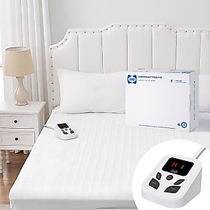 Sealy Heated Mattress Pad Full Size with 10 Heated Settings | Electric Mattress Pad Bed Warmer 54"x75" | Auto Shut Off 1-9 Hours| Fit Up to 15 Inch Deep Pocket | Machine Washable