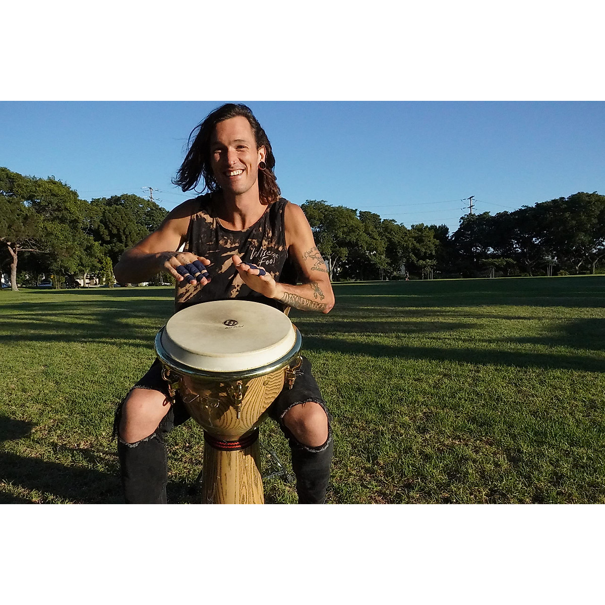 Eucatape Eucalyptus Infused Hand Drumming Tape - Helps Protect Hands from Blisters Cuts Dry Skin, Better than Drum Gloves for Drum Sets Sticks Percussion (1 Pack, Navy)